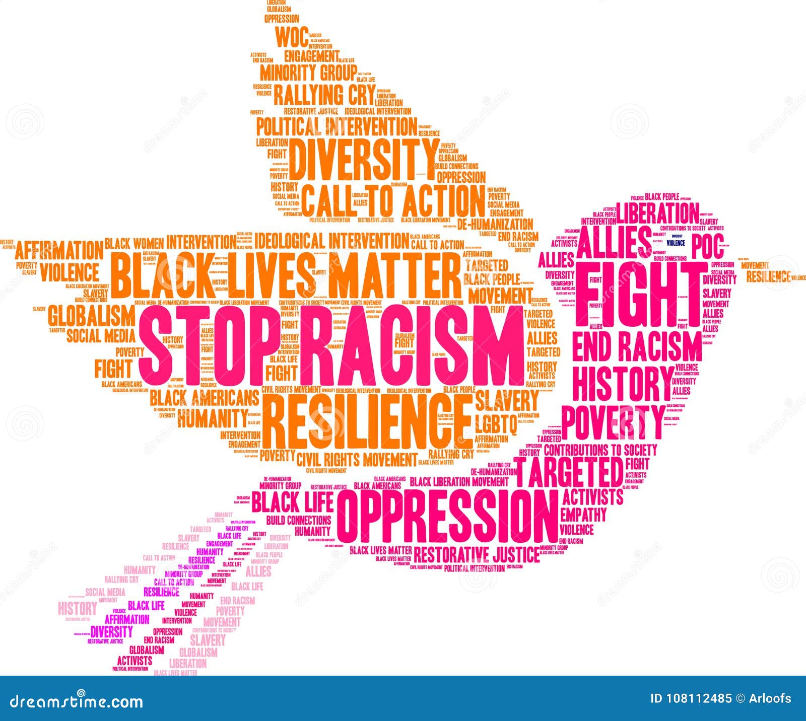 Stop Racism With Planet Earth Illustration Cartoon Vector ...