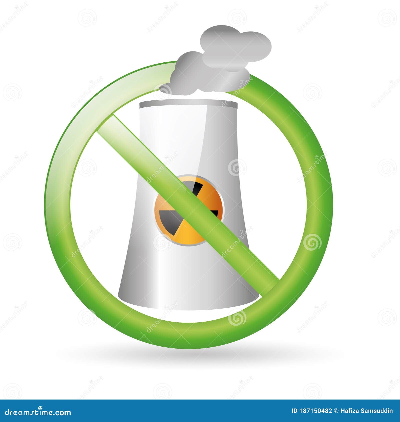 Stop Radioactive Pollution Concept. Vector Illustration Decorative ...