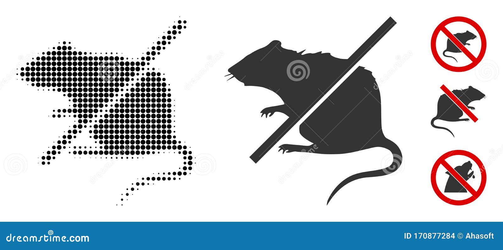 Stop Rats Halftone and Solid Icon Stock Vector - Illustration of icon ...