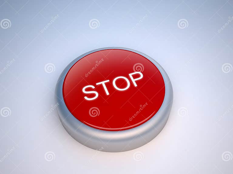 Stop red button stock illustration. Illustration of safety - 16935930
