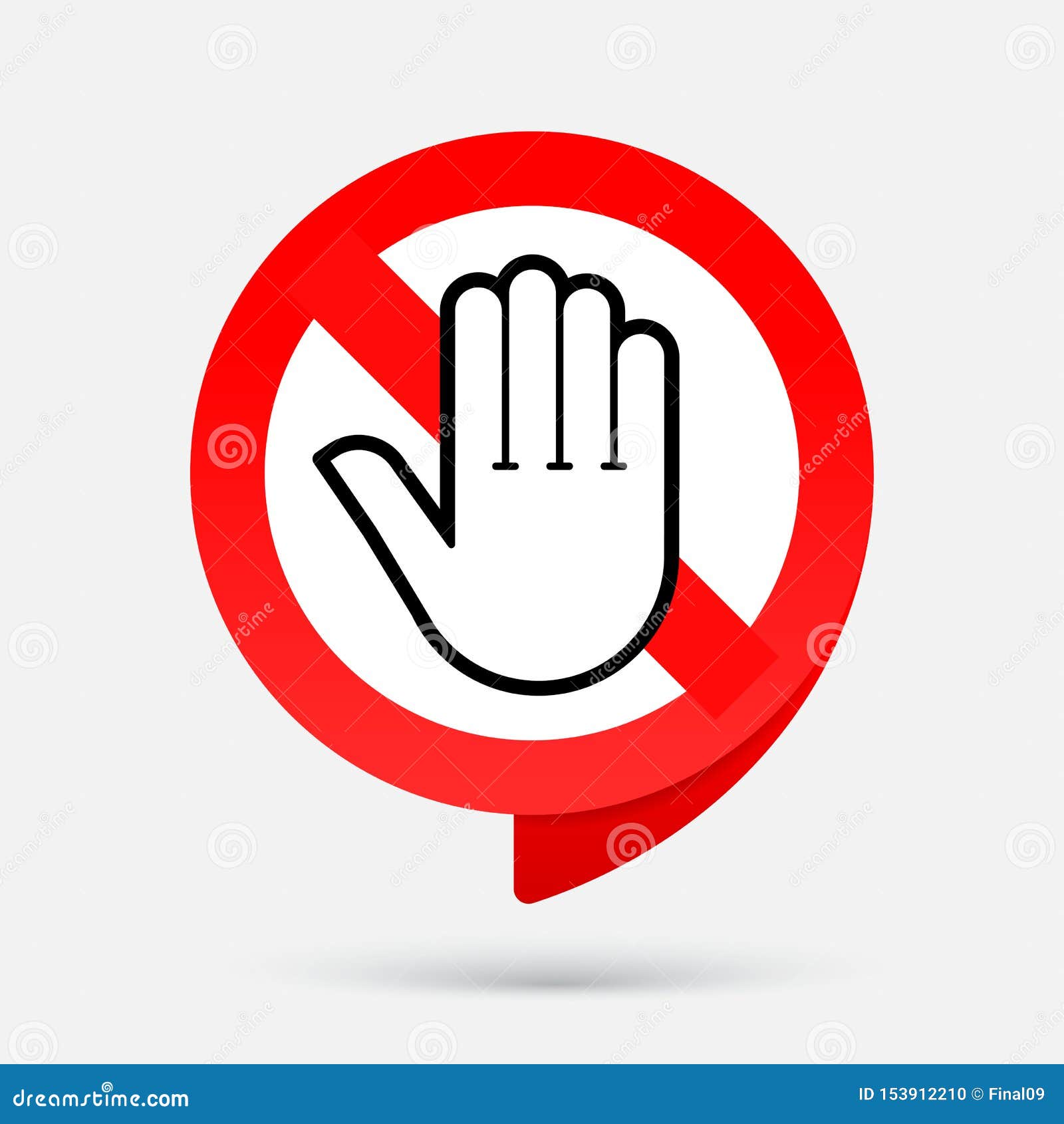 Stop Red Sign Hand. No Entry Sign. Prohibition Symbol Stock Vector ... Stop Red Sign Hand. No Entry Sign. Prohibition Symbol Stock Vector ...
