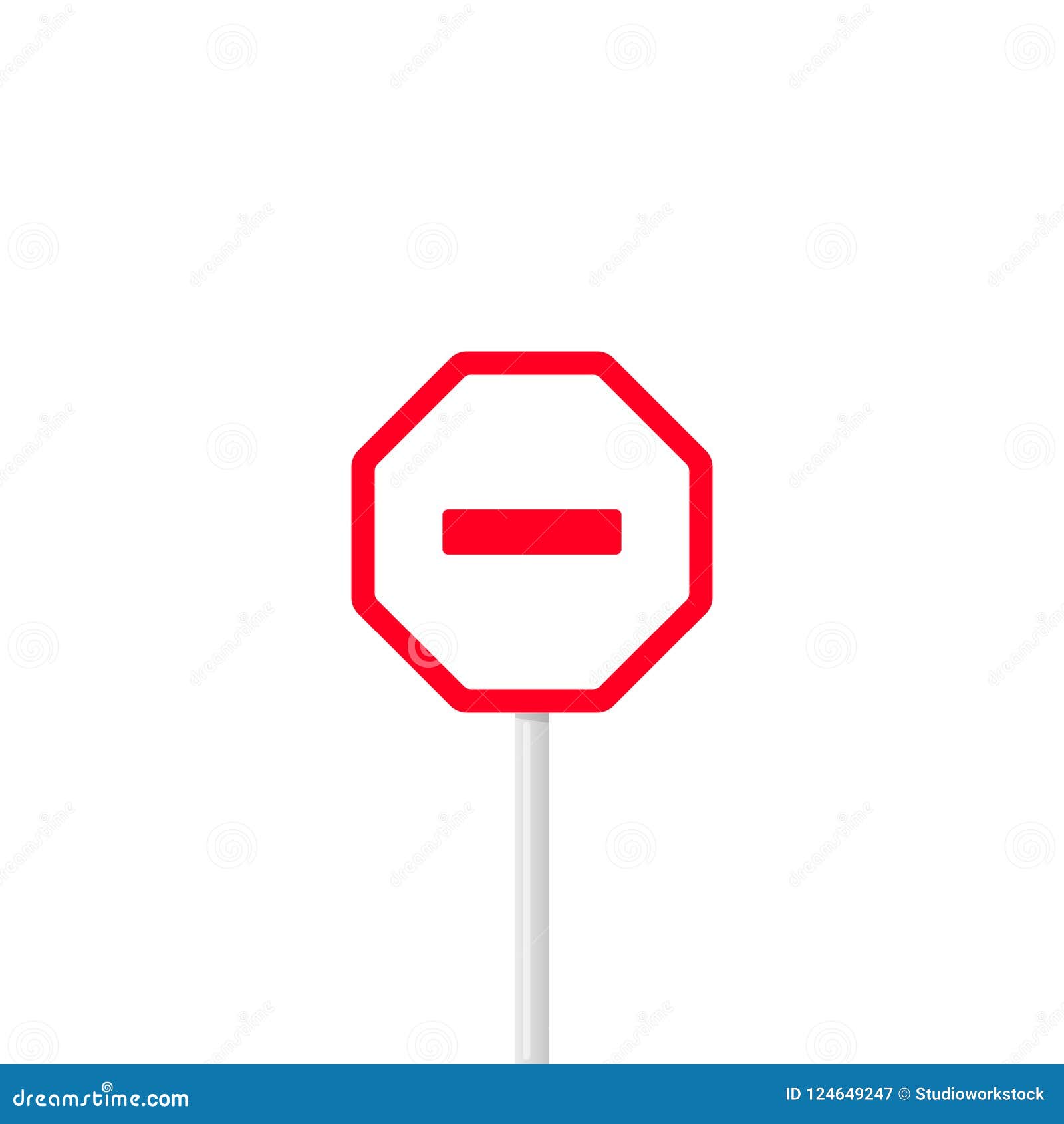 Stop red sign on white stock illustration. Illustration of graphic ...