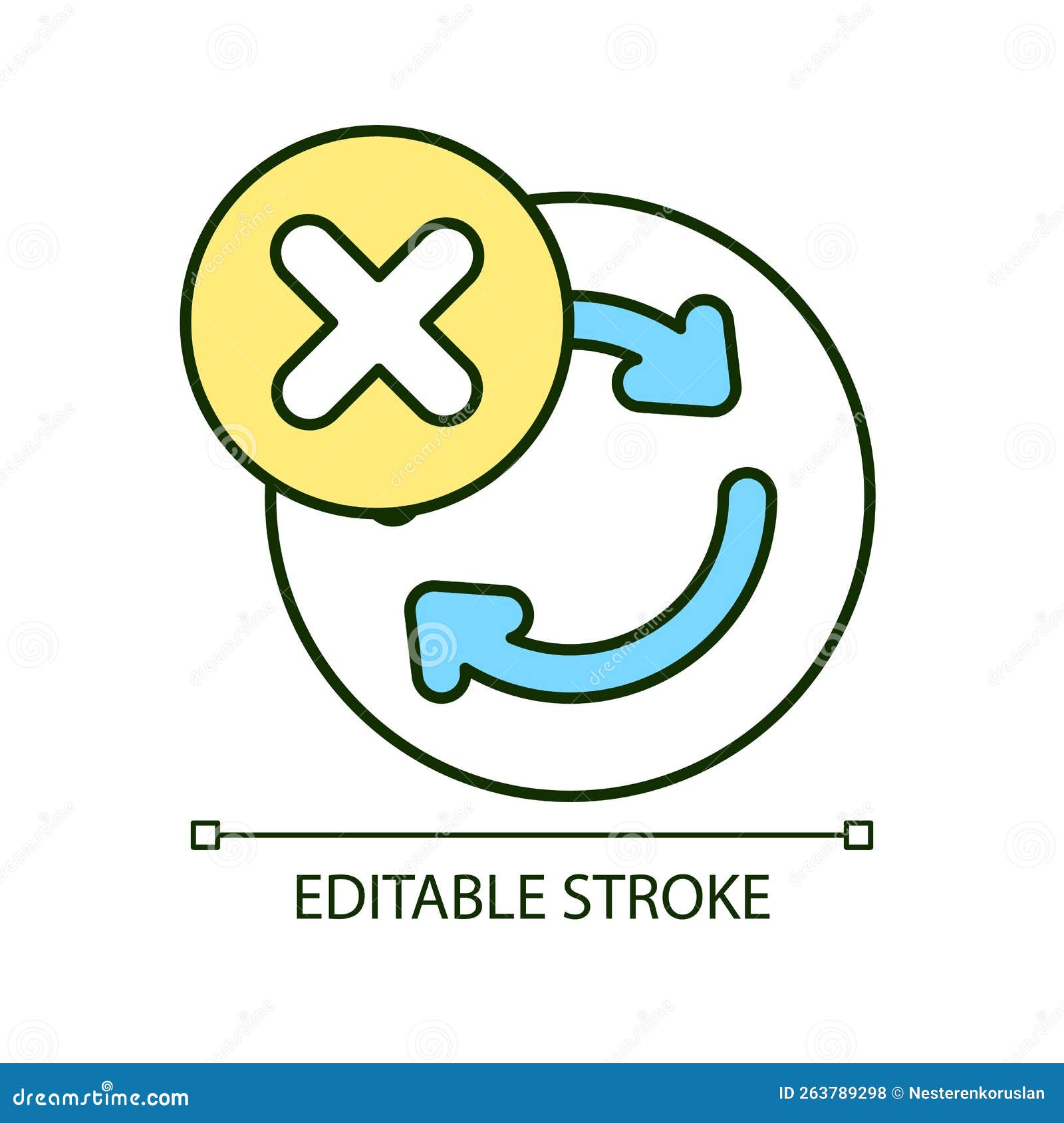 Stop Reload Page RGB Color Icon Stock Vector - Illustration of warning ...