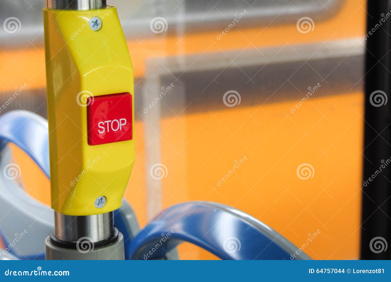 Stop on Request Button on Bus Stock Photo - Image of tram, metro: 64757044
