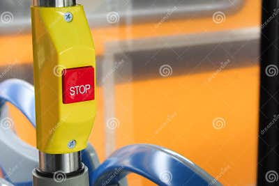 Stop on Request Button on Bus Stock Photo - Image of tram, metro: 64757044