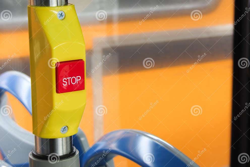 Stop on Request Button on Bus Stock Photo - Image of tram, metro: 64757044