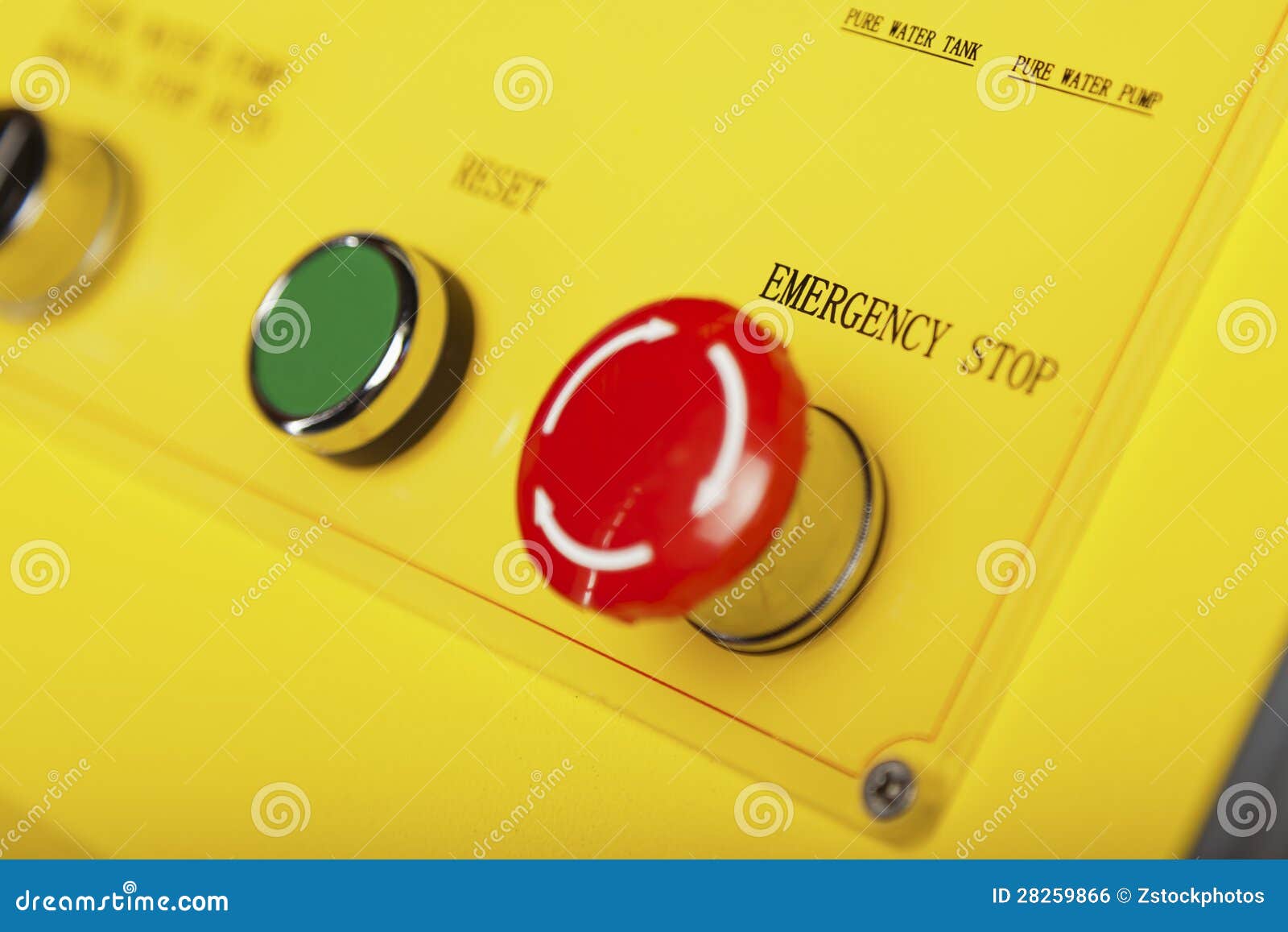Stop and reset button stock photo. Image of electrical - 28259866