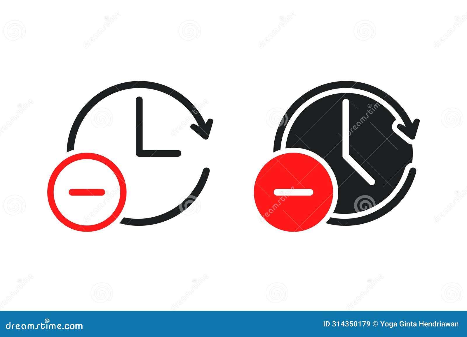 Stop Reset Time Symbol. Illustration Vector Stock Vector - Illustration ...
