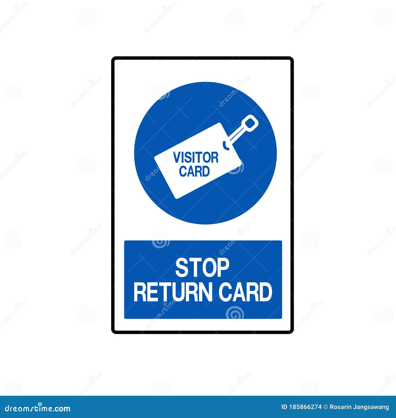 Stop Return Card Symbol Sign ,Vector Illustration, Isolate on White ...
