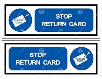 Stop Return Card Symbol Sign, Vector Illustration, Isolate on White ...