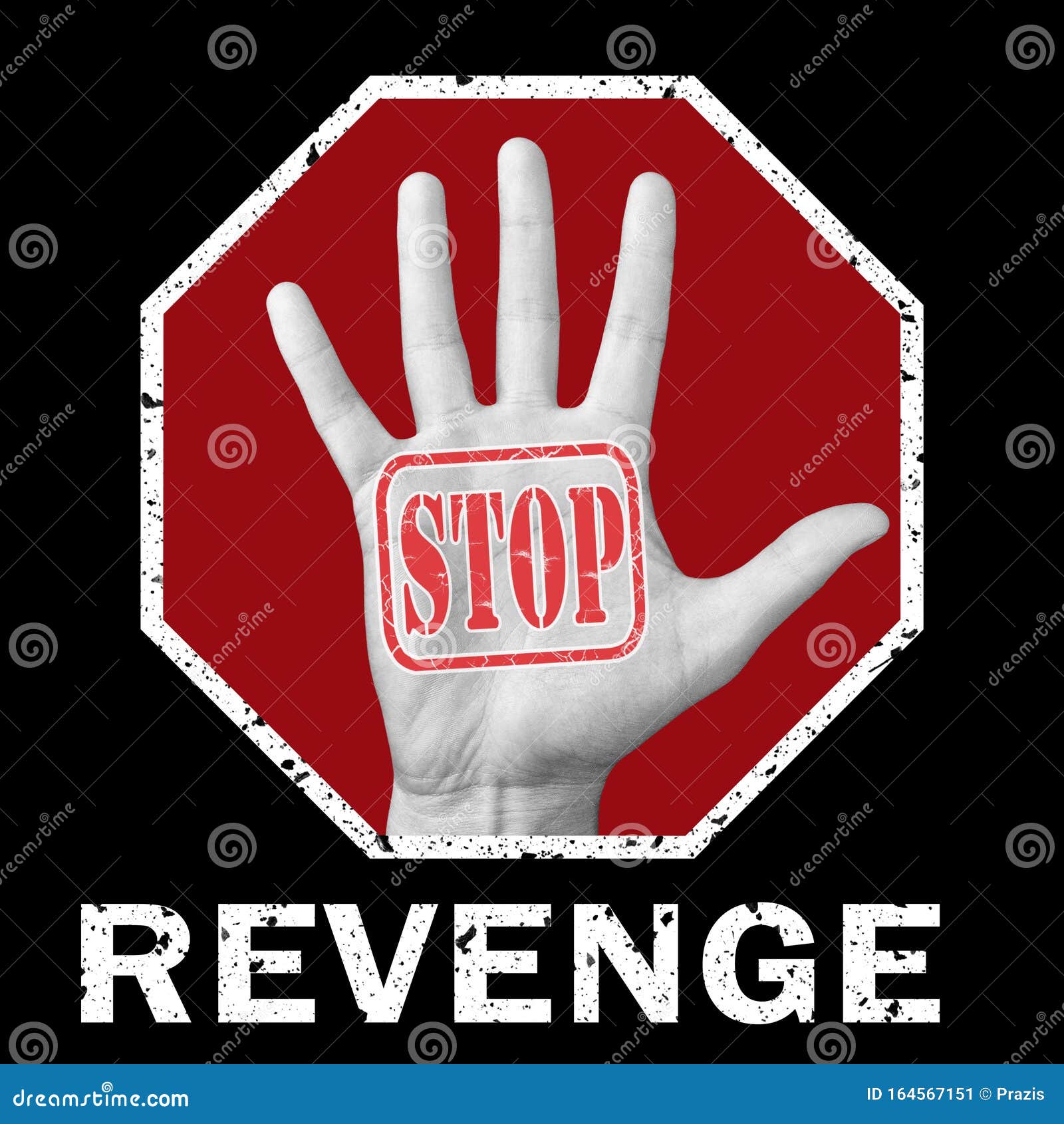 Stop Revenge Conceptual Illustration Stock Illustration - Illustration ...
