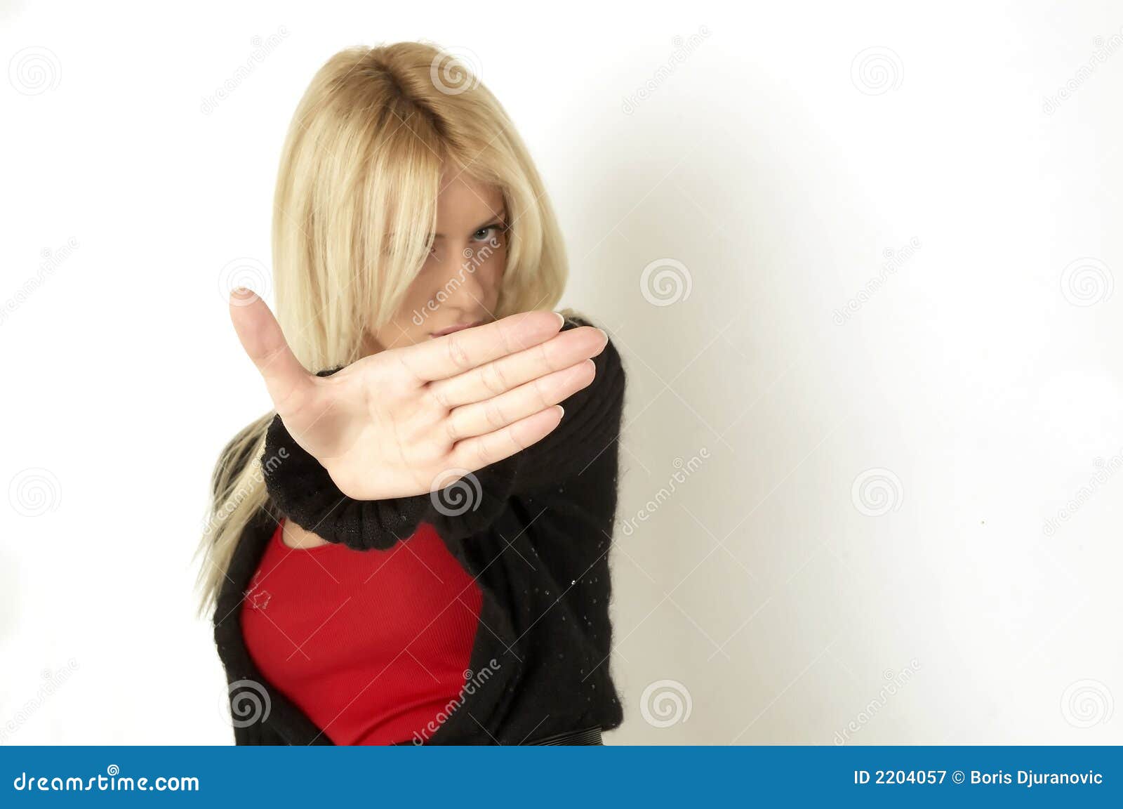 Stop Right There stock image. Image of woman, stop, studio - 2204057