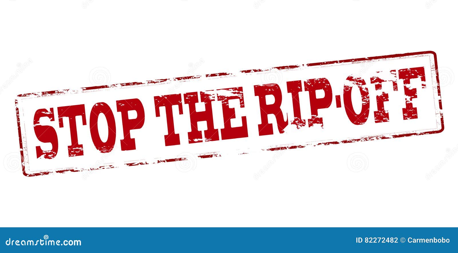 Stop the rip off stock vector. Illustration of symbol - 82272482