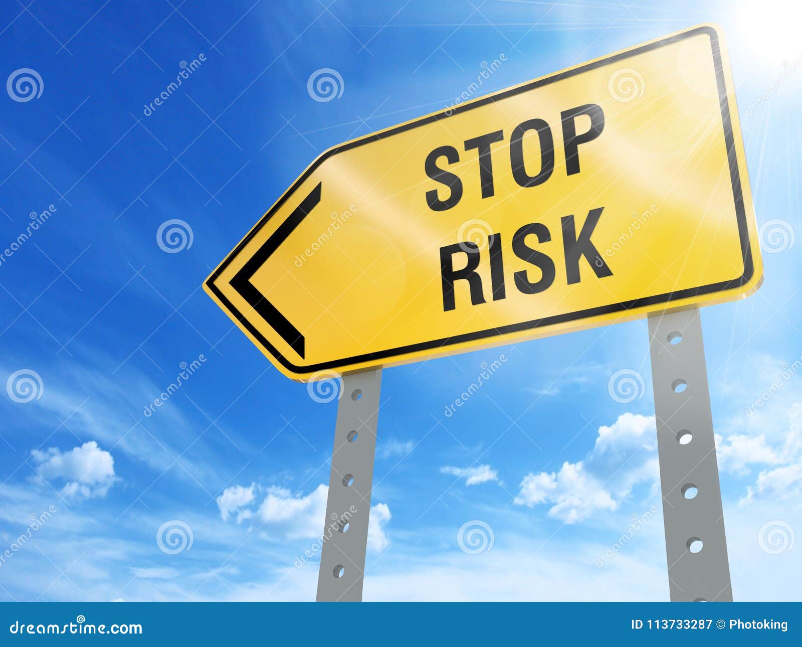 Stop risk sign stock illustration. Illustration of financial - 113733287