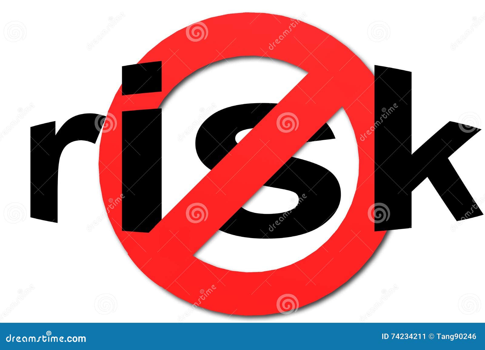 Stop Risk sign in red stock illustration. Illustration of assessment ...