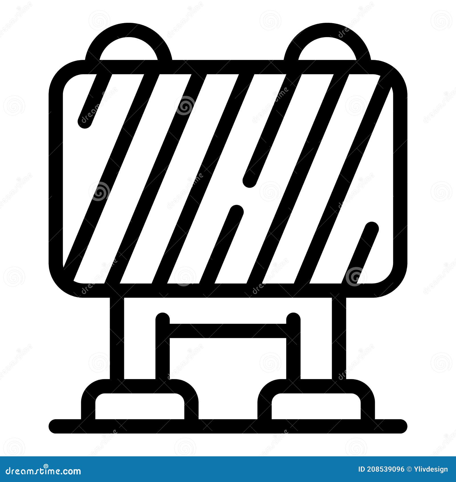 Stop Road Barrier Icon, Outline Style Stock Vector - Illustration of ...