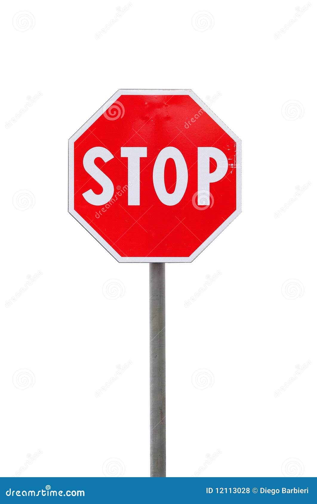 Red Stop Road Sign, Motion Blurred Truck Vehicle Traffic Background ...