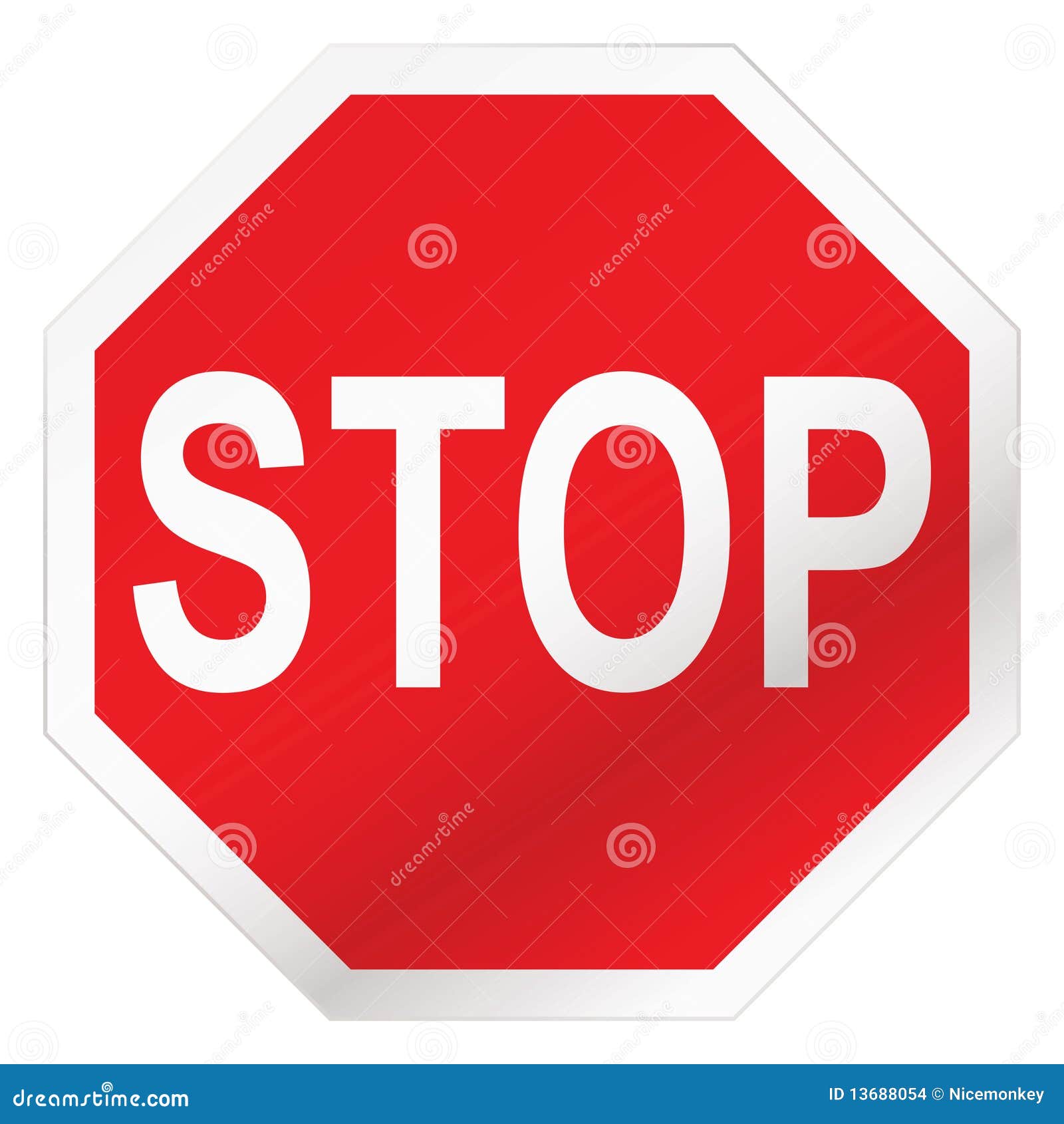 Stop Road Sign With Hand Gesture. Vector Red Do Not Enter Traffic Sign ...