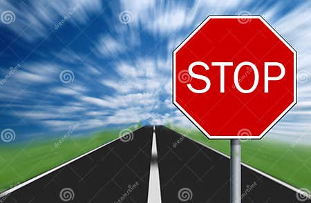 Stop road sign stock illustration. Illustration of freeway - 5245924