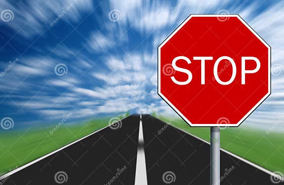 Stop road sign stock illustration. Illustration of freeway - 5245924