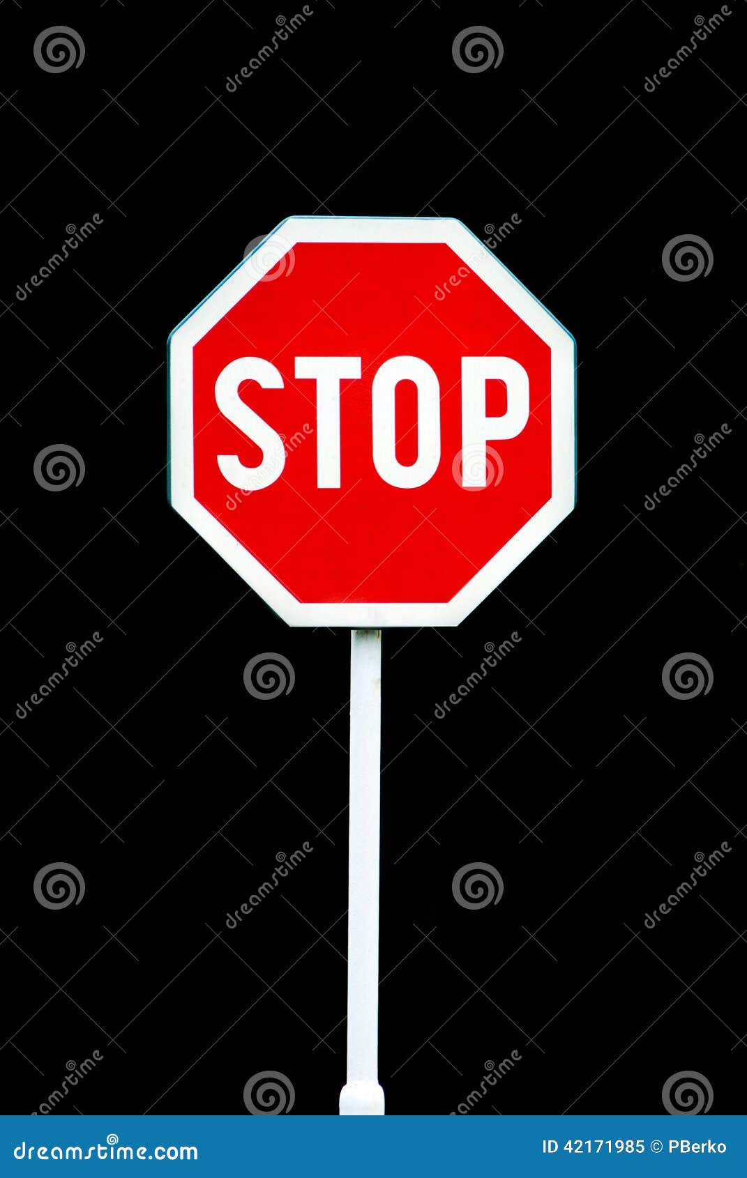 Red Stop Road Sign, Motion Blurred Truck Vehicle Traffic In Background ...
