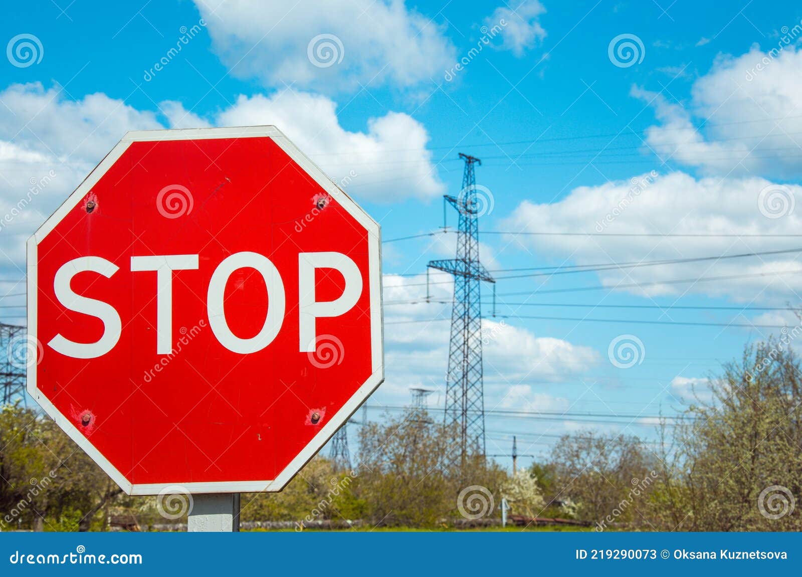 STOP Road Sign. Selective Focus Stock Image - Image of rural, center ...