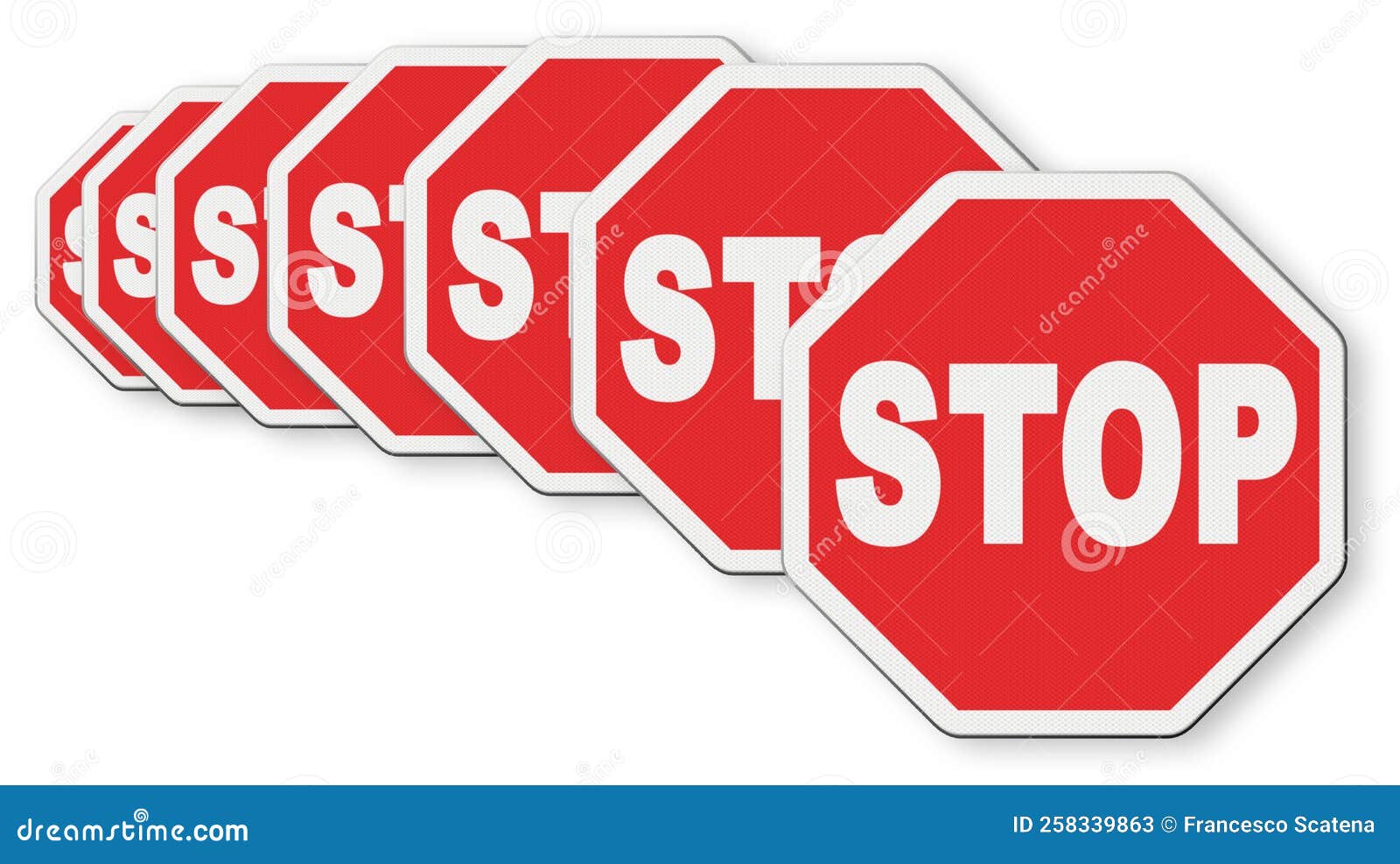 Stop Roadsign Concept on White Background for Easy Selection Stock ...