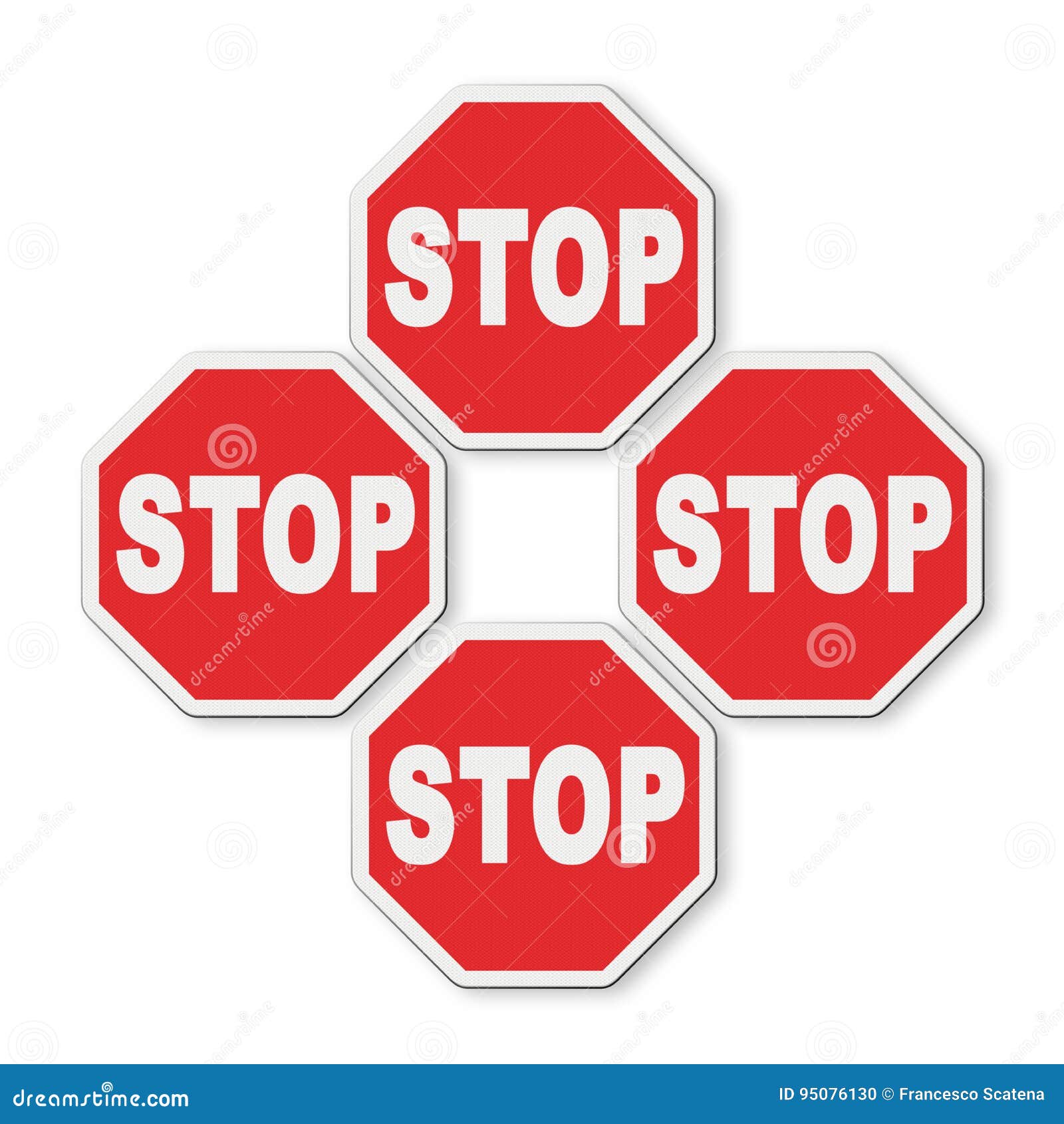 Stop Roadsign Concept on White Background for Easy Selection Stock ...