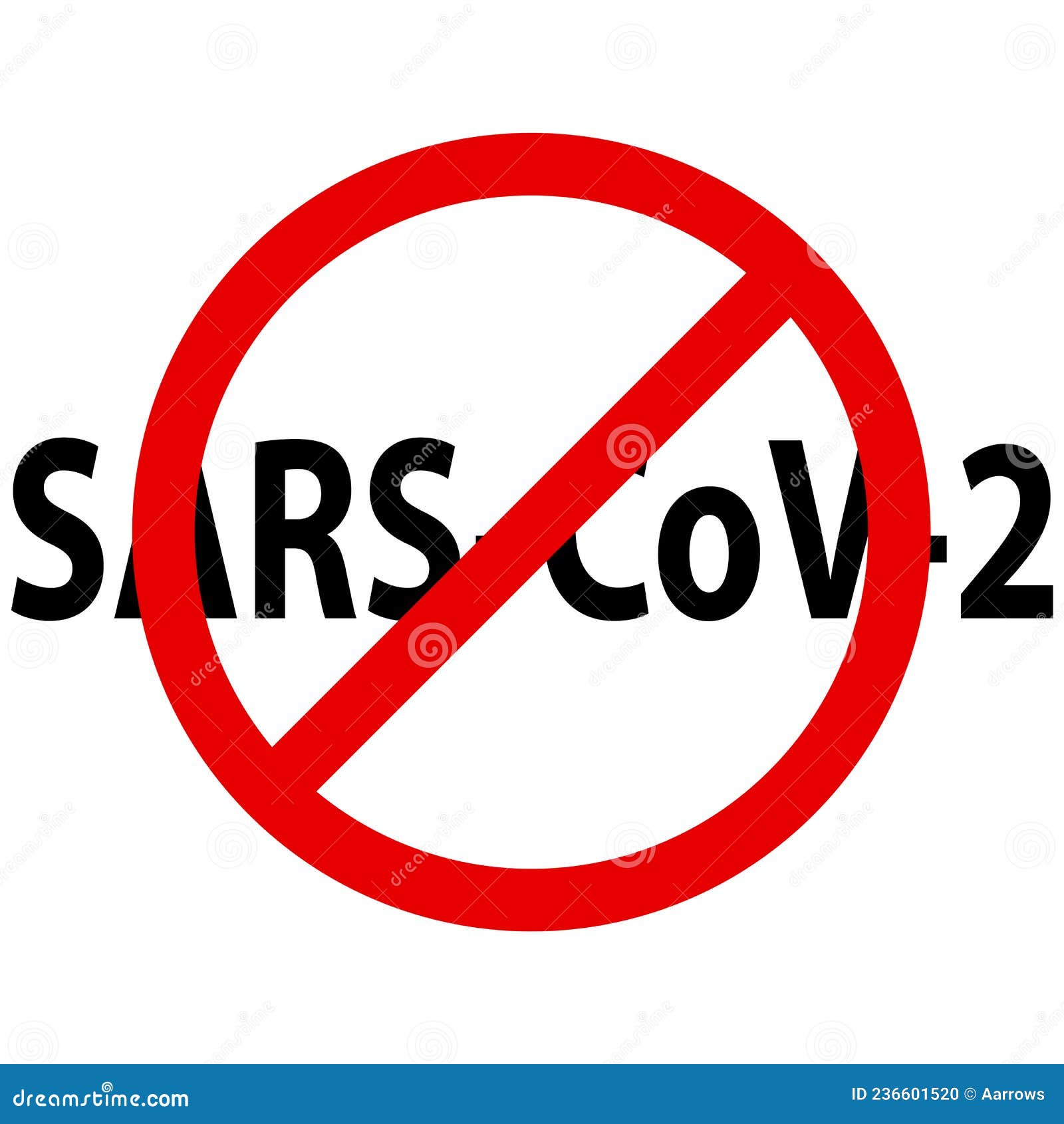 Stop SARS Covid Corona Virus Sign on White Background Stock Vector ...