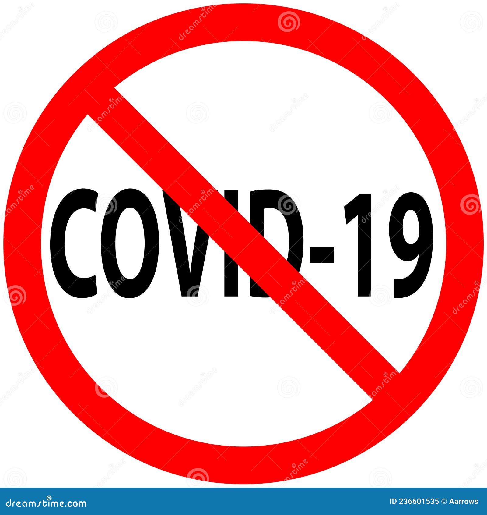 Stop SARS Covid Corona Virus Sign on White Background Stock Vector ...