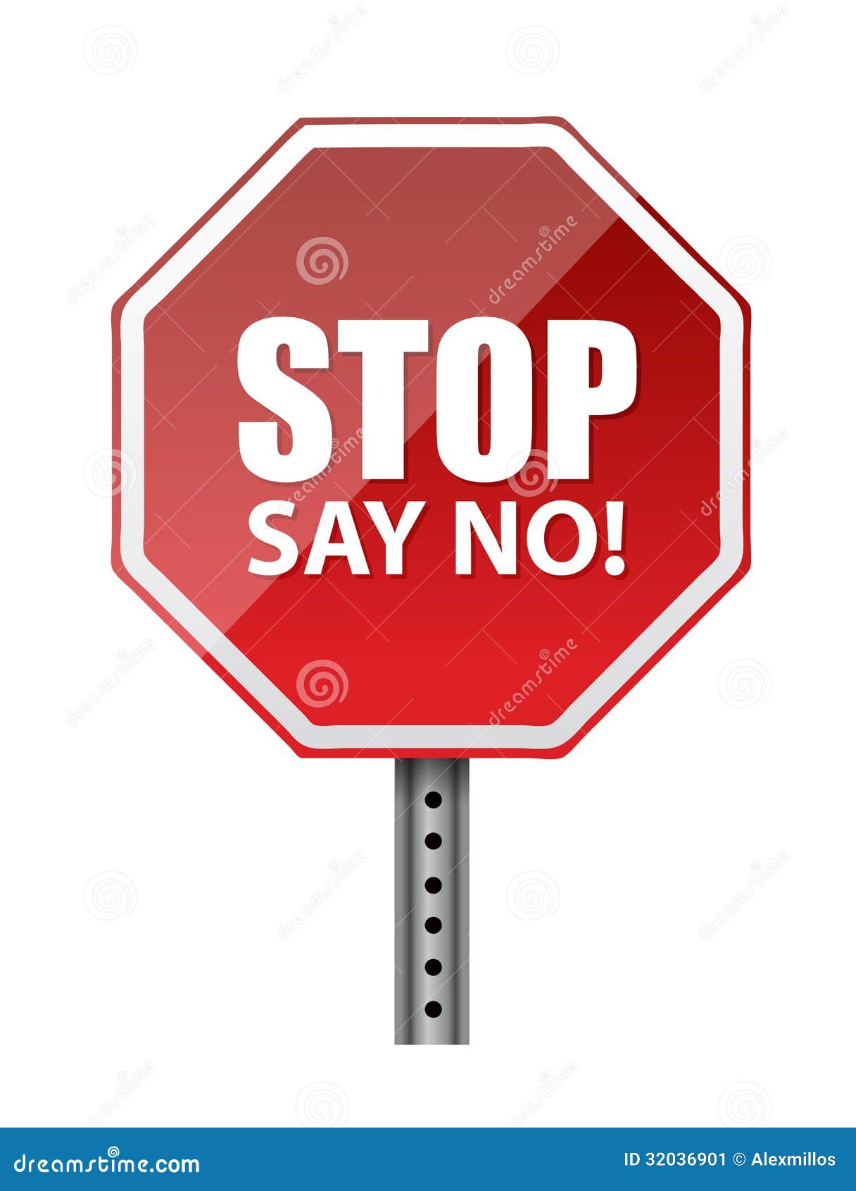 Stop, Say No. Illustration Design Stock Illustration - Illustration of ...