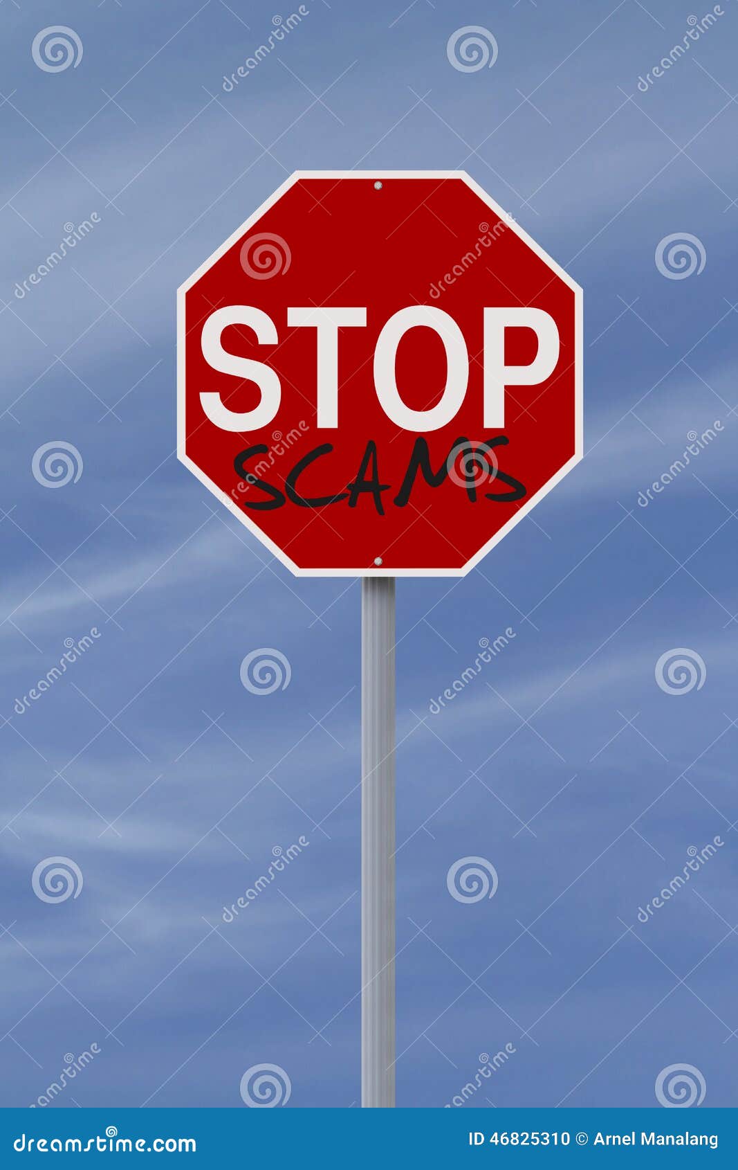 Stop Scams stock photo. Image of scam, fraud, warning - 46825310