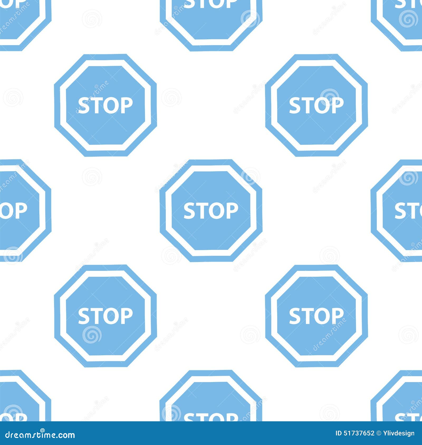 Stop seamless pattern stock vector. Illustration of pattern - 51737652