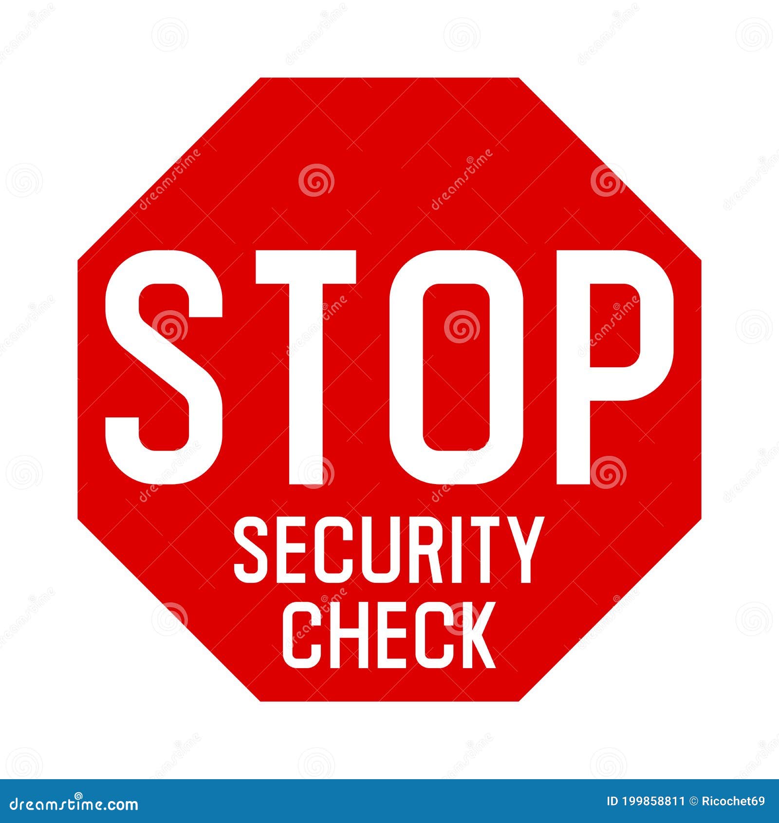 Stop security check sign stock illustration. Illustration of police ...