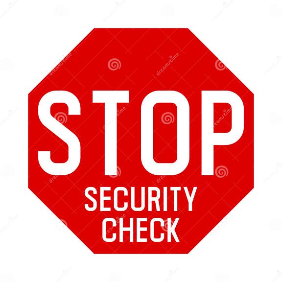 Stop security check sign stock illustration. Illustration of police ...