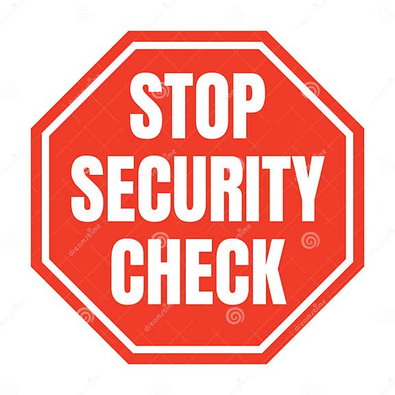 Stop Security Check Symbol Icon Stock Illustration - Illustration of ...