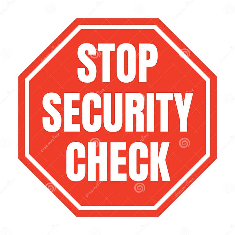 Stop Security Check Symbol Icon Stock Illustration - Illustration of ...