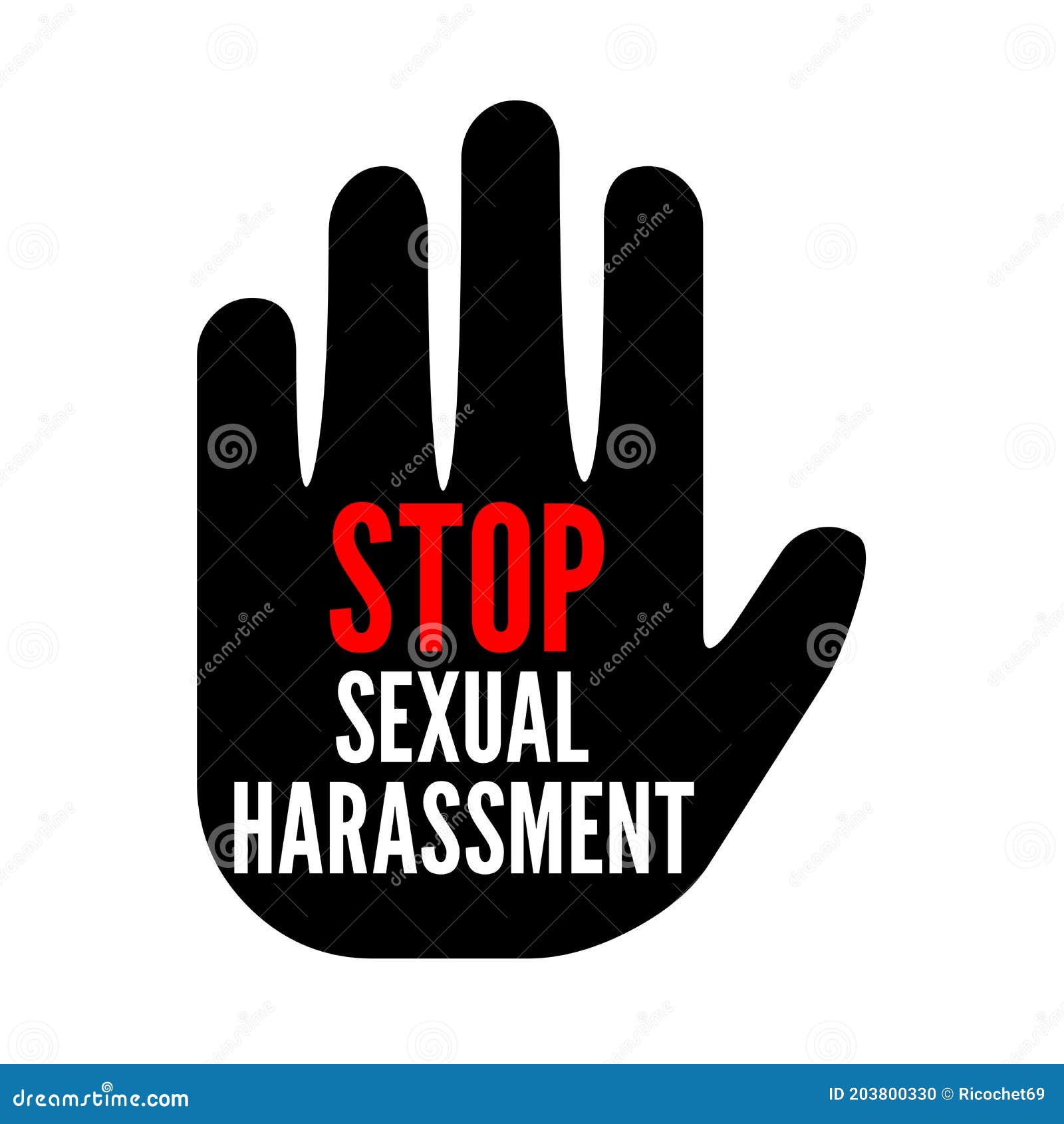 Stop Sexual Harassment Symbol Stock Illustration Illustration Of