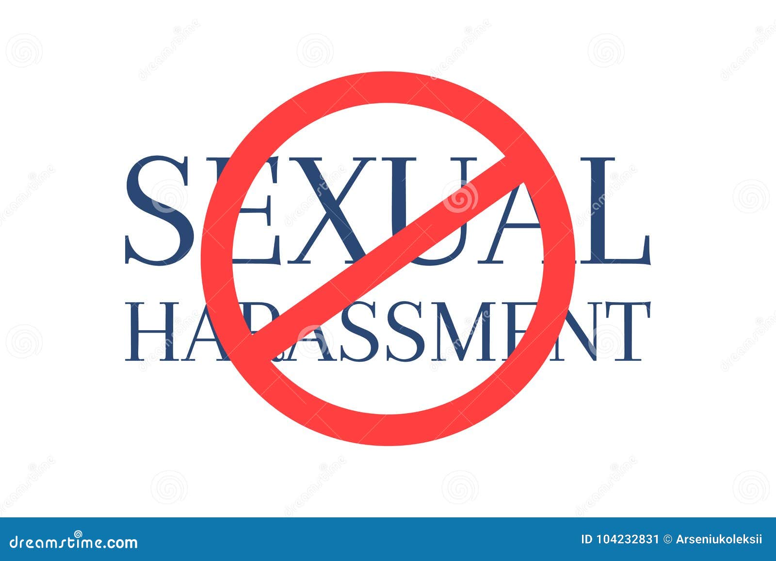 Stop sexual harassment stock vector. Illustration of negative - 104232831