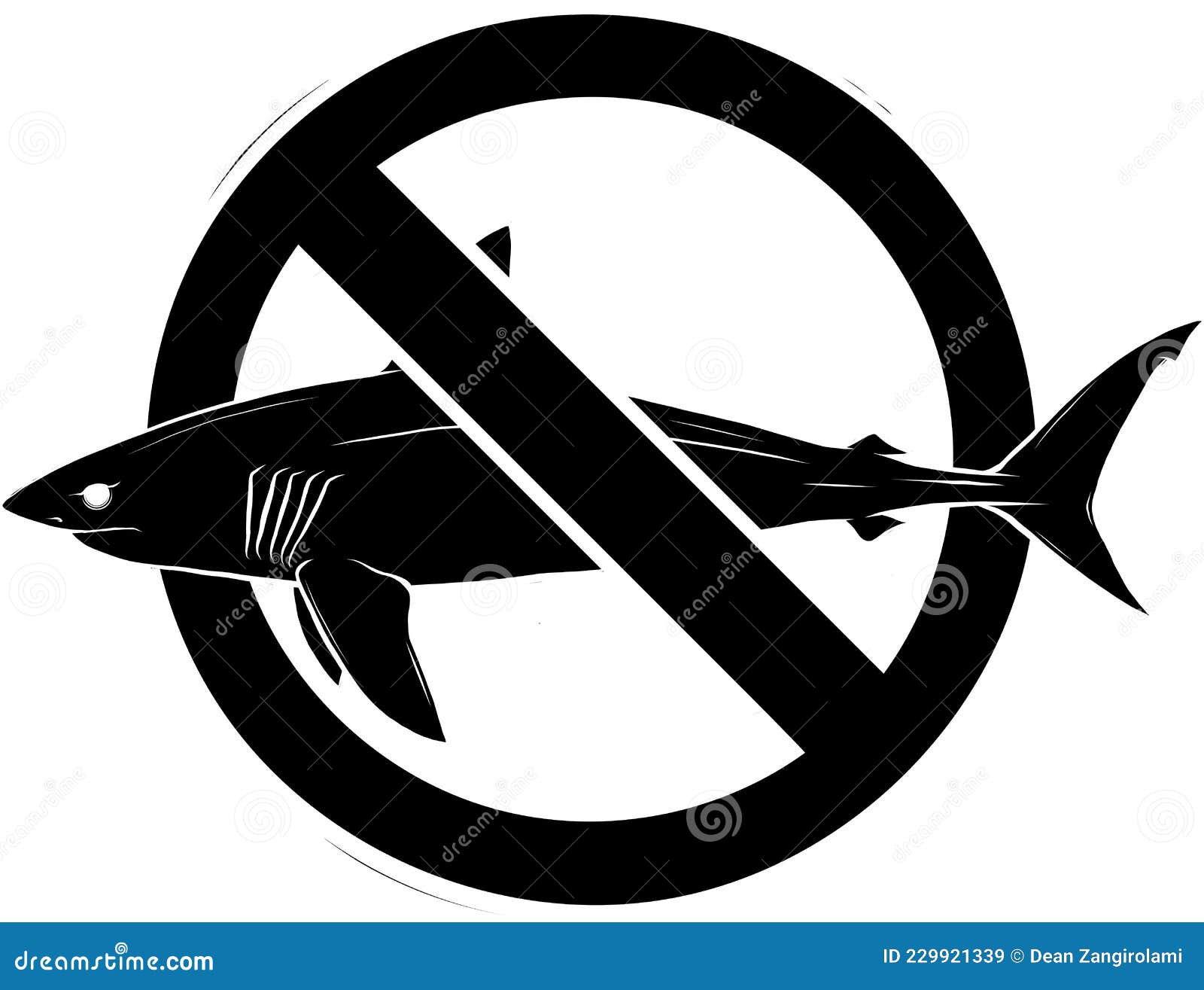 Stop Shark Finning.Vector Symbol | CartoonDealer.com #45689756