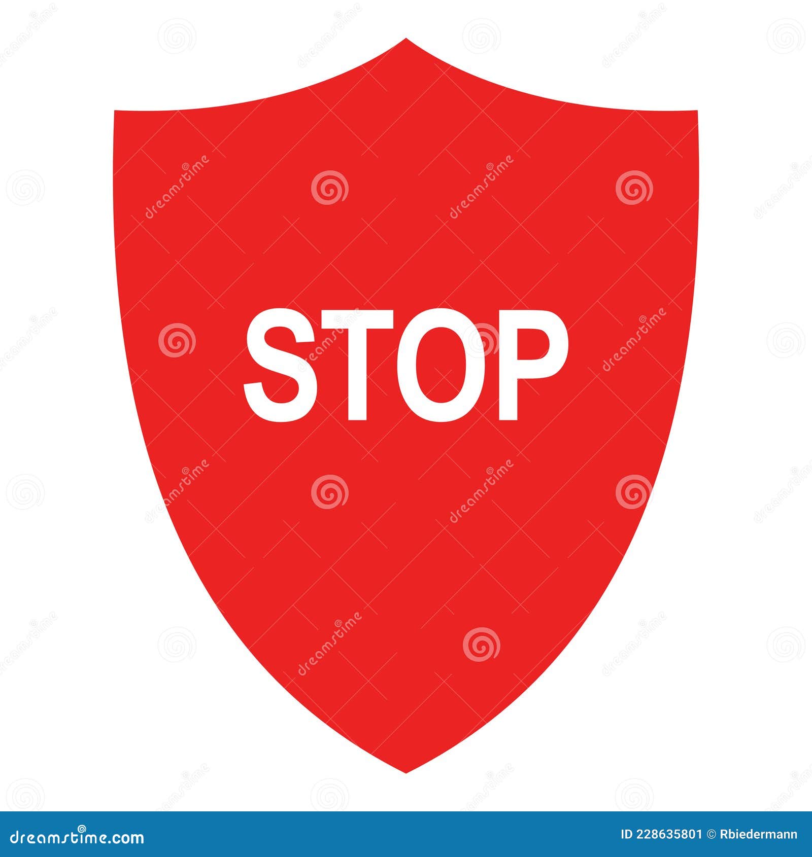Stop and shield stock vector. Illustration of stop, graphic - 228635801