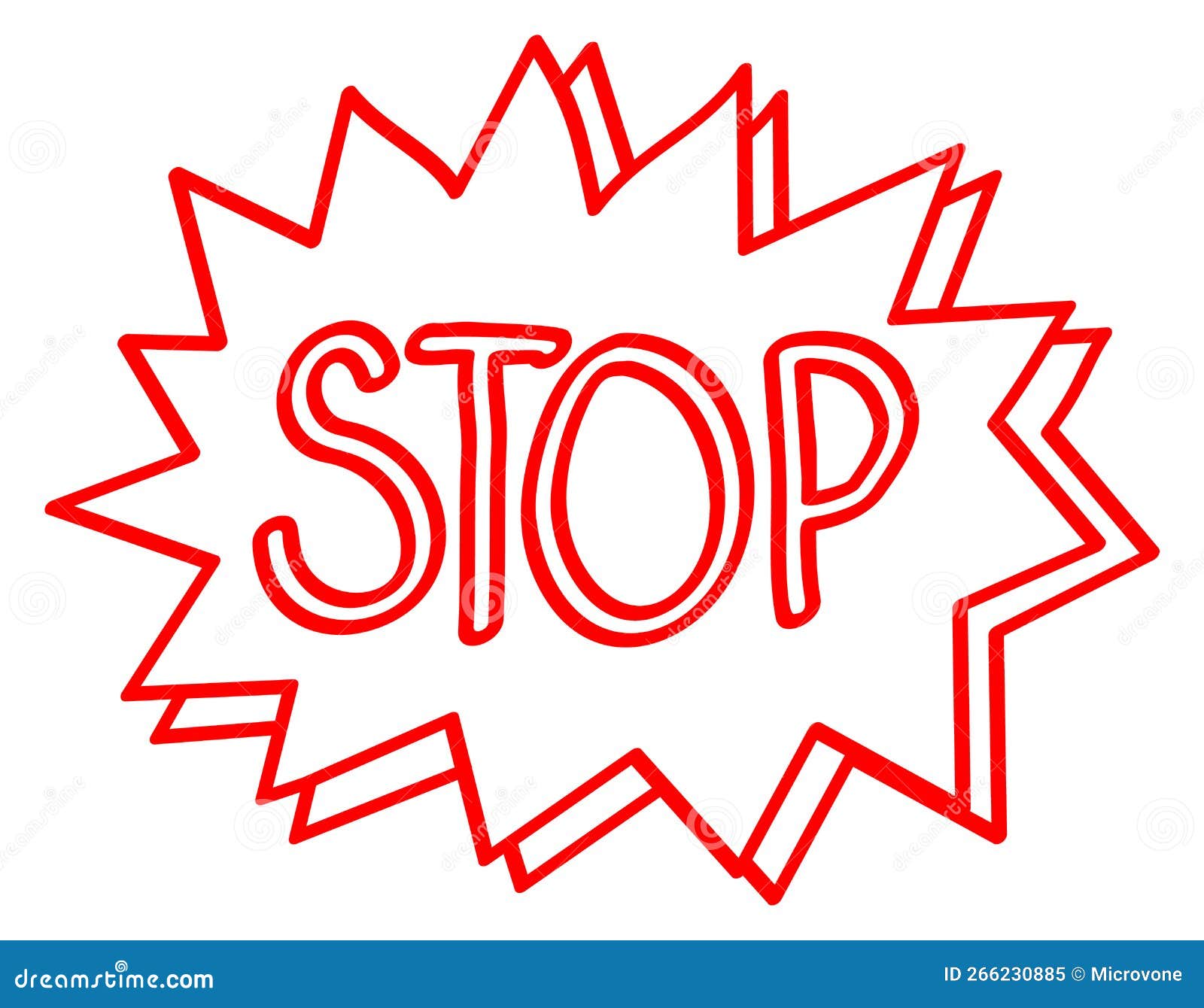 Stop Shouting Cloud. Scream Balloon Message Doodle Stock Illustration ...