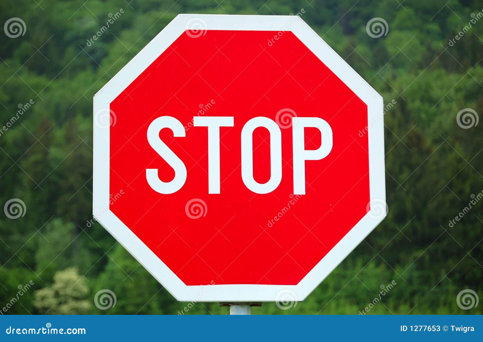 Stop sign stock image. Image of warning, green, traffic - 1277653