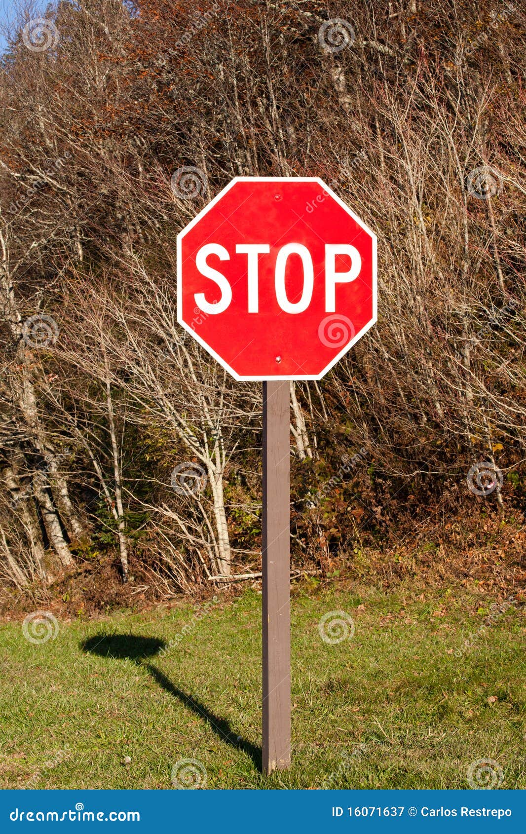 Stop Sign stock image. Image of sign, roadside, post - 16071637