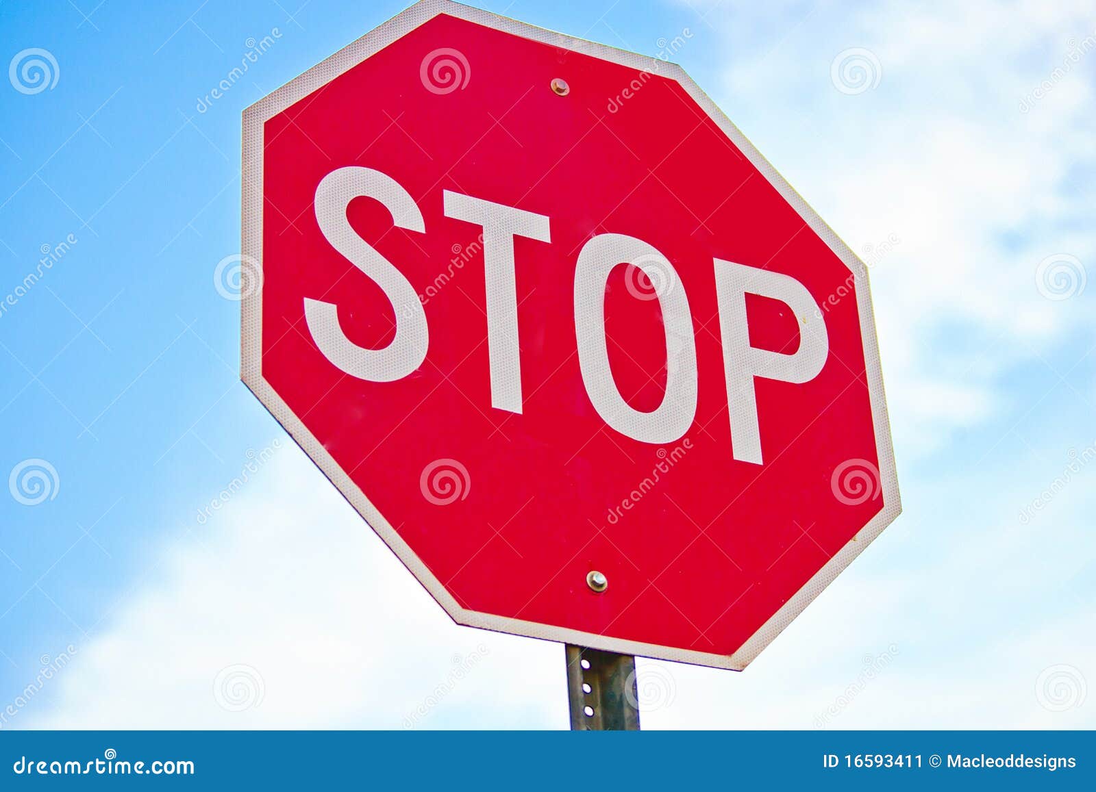 Red Stop Sign Isolated On White Background. Traffic Regulatory Warning ...