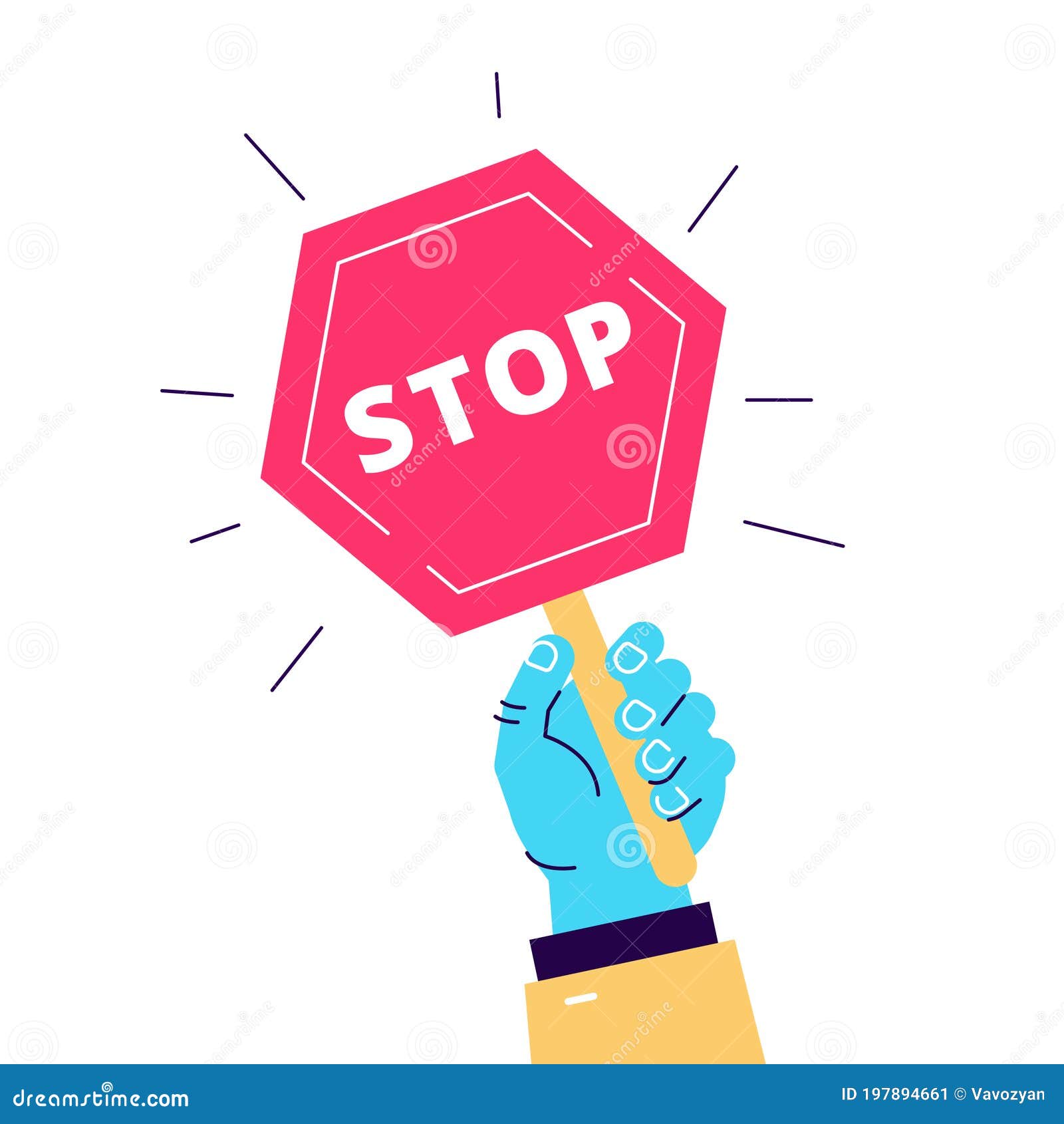 Vector Cartoon Illustration of Road Sign Stock Vector - Illustration of ...