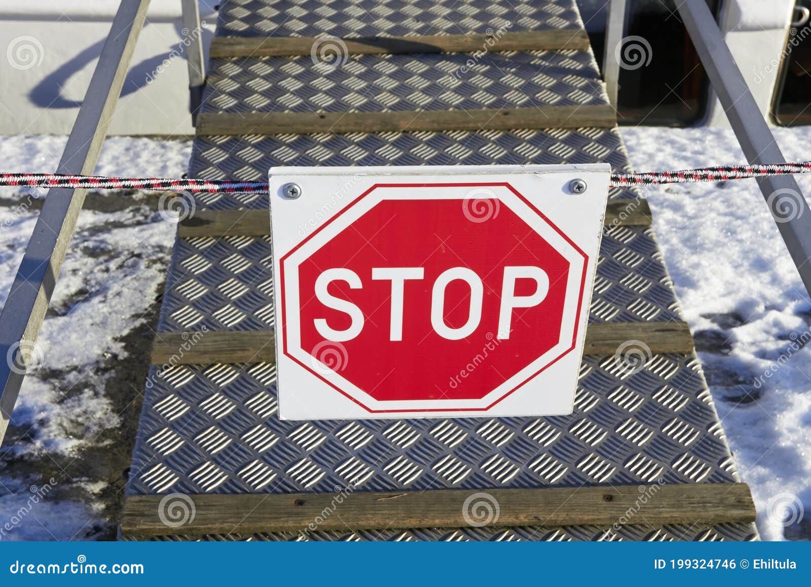 Stop sign stock photo. Image of entrance, horizontal - 199324746