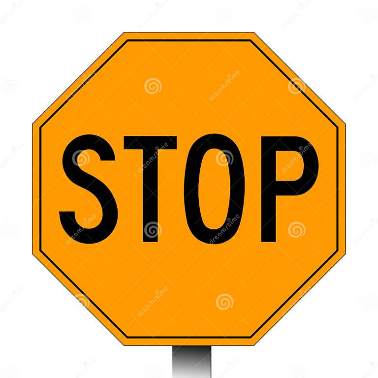 Stop sign stock illustration. Illustration of cease, hexagonal - 22657791