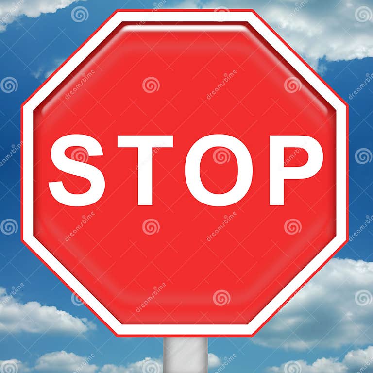 Stop Sign stock illustration. Illustration of sign, metaphor - 2535535