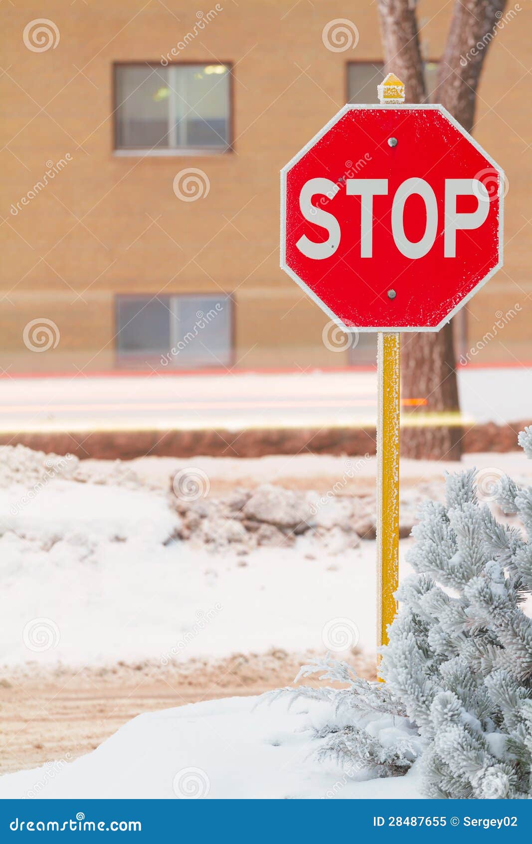 Stop sign stock image. Image of sign, multiple, snow - 28487655